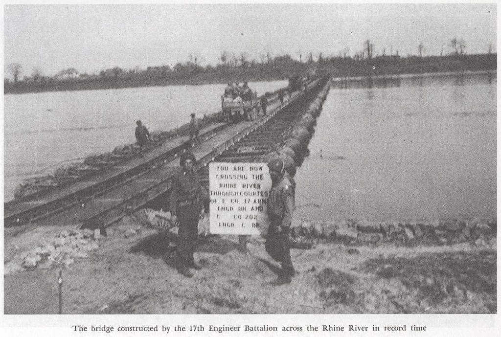 1945 March 24, at Spellen, Germany, Bridging the Rhine - 17th Armored ...
