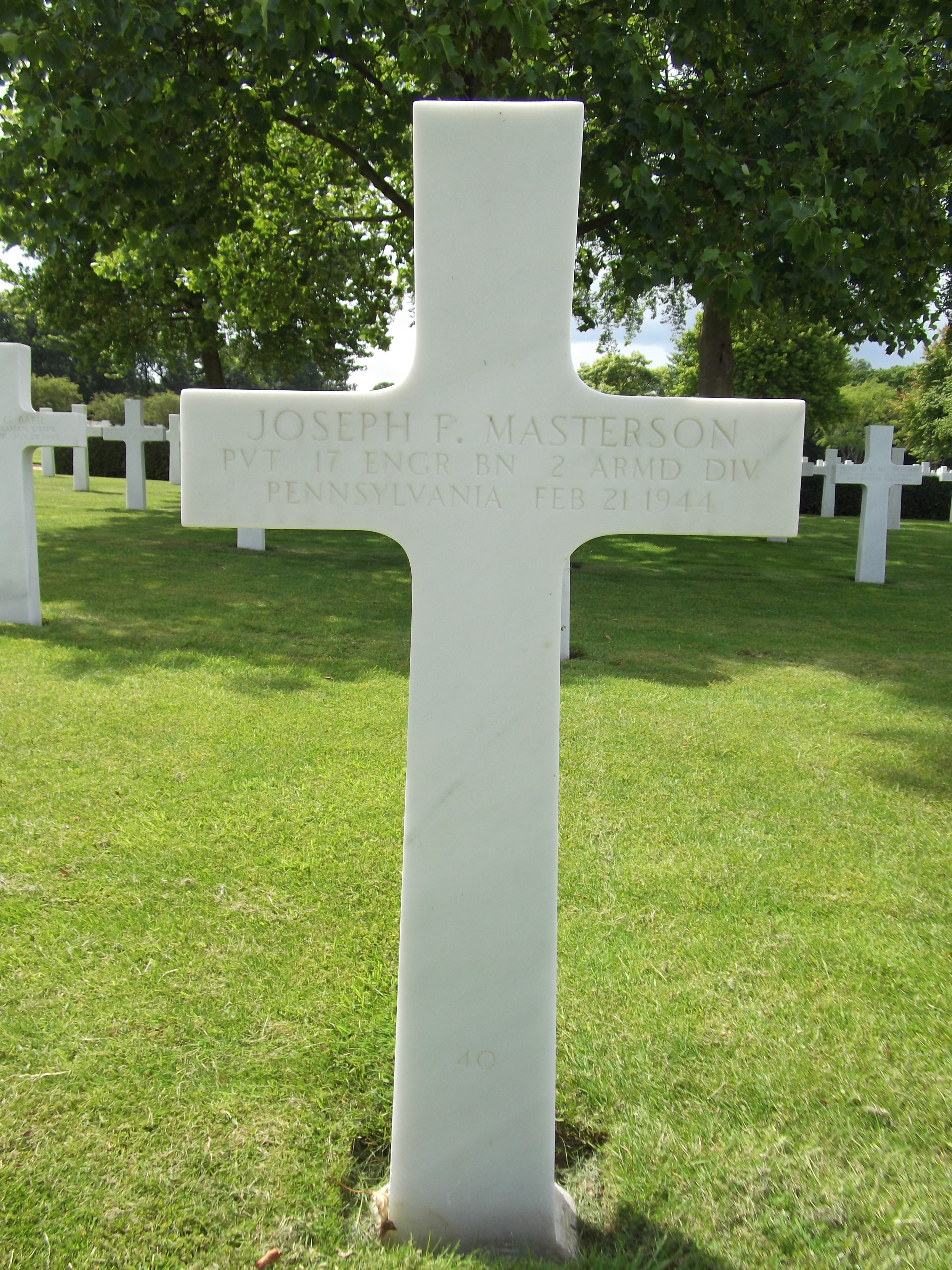 Joseph F Masterson - Roll of Honor - 17th Armored Engineer Battalion in ...