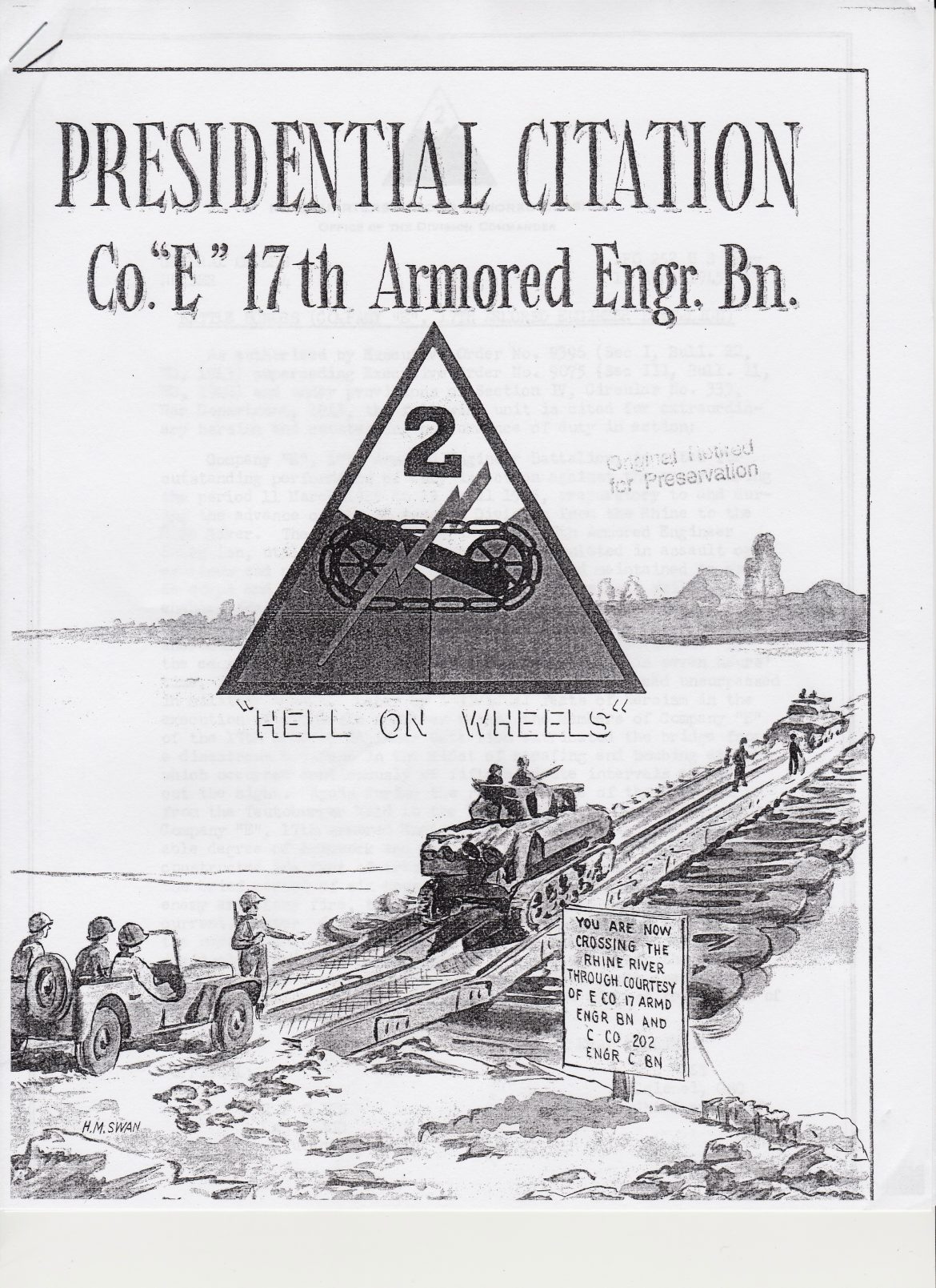 1945 March 24, at Spellen, Germany, Bridging the Rhine - 17th Armored ...