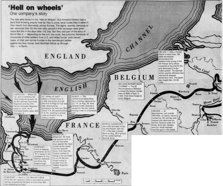 Routemap 2nd Armored Division - 17th Armored Engineer Battalion in ...