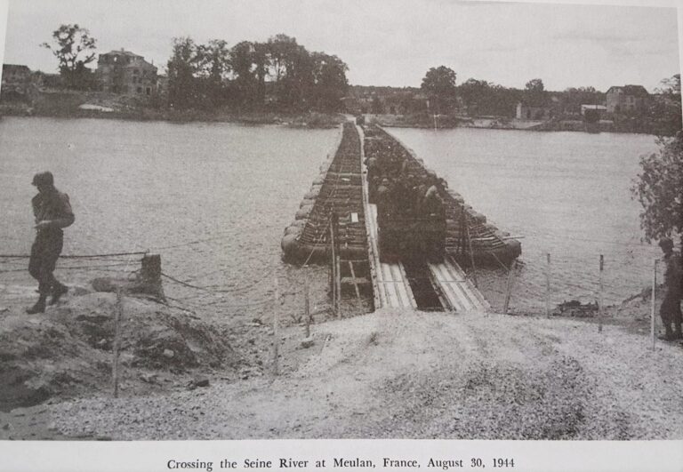 M2 Treadway bridge across "the Seine at Meulan, France august 28-30 ...