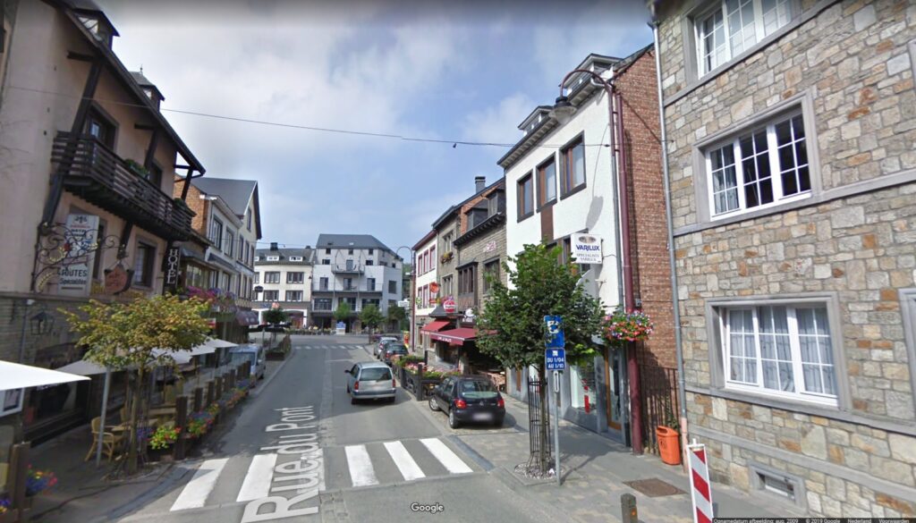 Treadway bridge crossing the L’Ourthe on January 17, 1945 at Houffalize ...