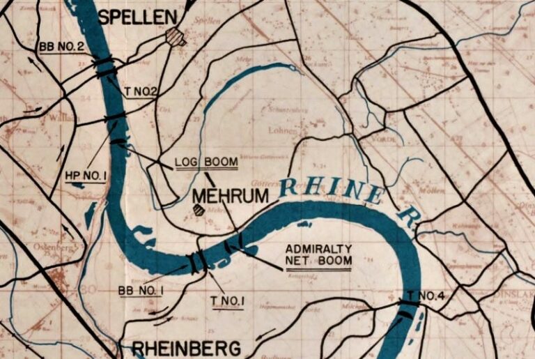 1945 March 24, at Spellen, Germany, Bridging the Rhine - 17th Armored ...