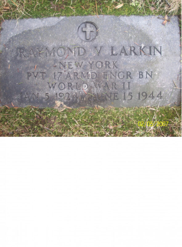 Raymond V Larkin - Roll of Honor - 17th Armored Engineer Battalion in ...